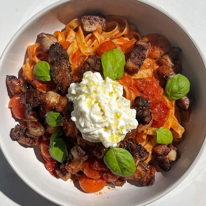 Pork Belly Pasta - Myriad Recipes