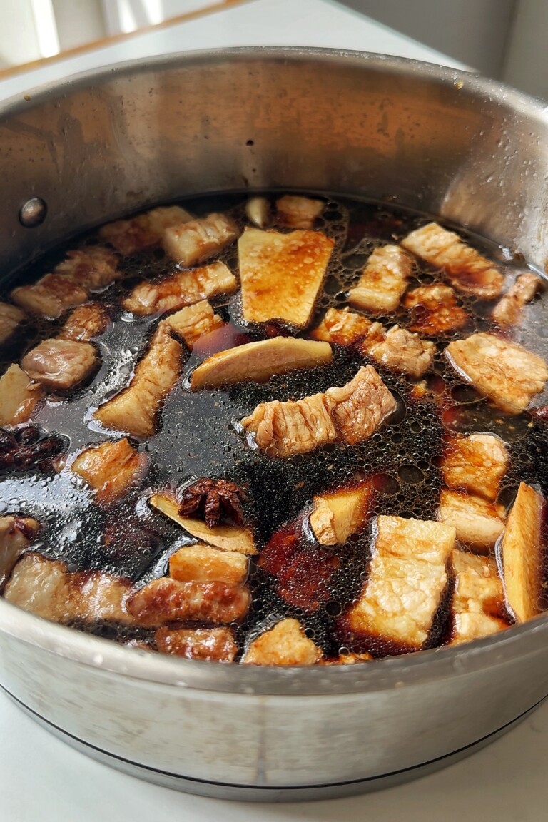 Easy Asian Braised Pork Belly | Myriad Recipes