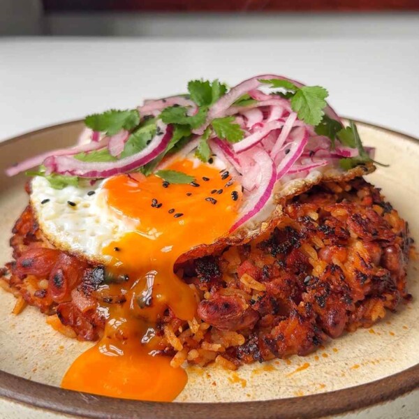 Easy Peruvian Beans and Rice (Tacu Tacu) | Myriad Recipes